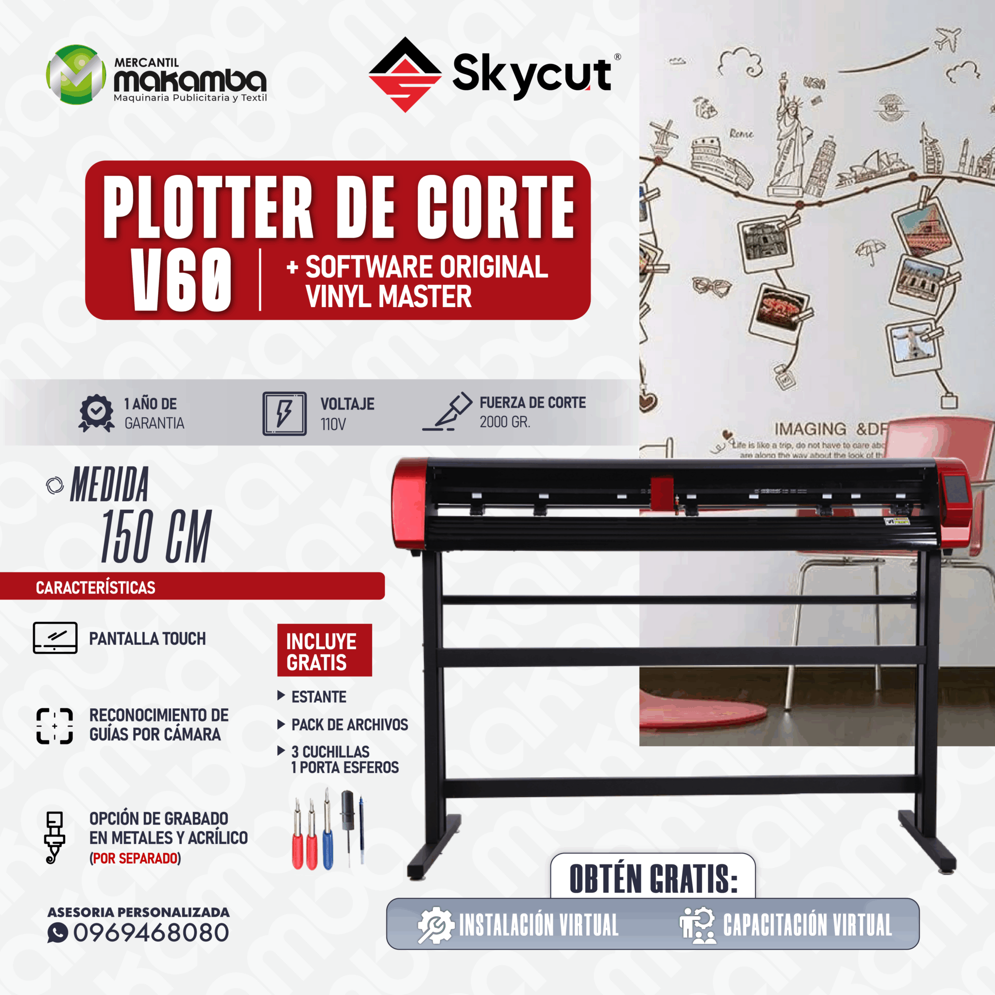 Plotter de corte modelo V60 – Makamba